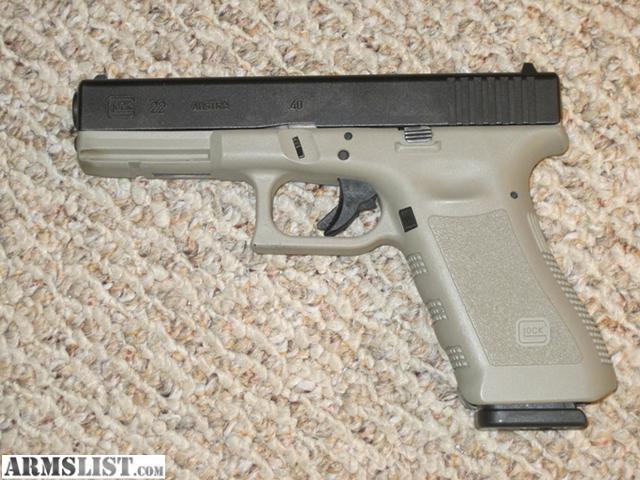 ARMSLIST - For Sale: Glock 22, desert tan frame.