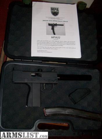 ARMSLIST - For Sale: MPA Defender .22LR (MAC 10 clone)