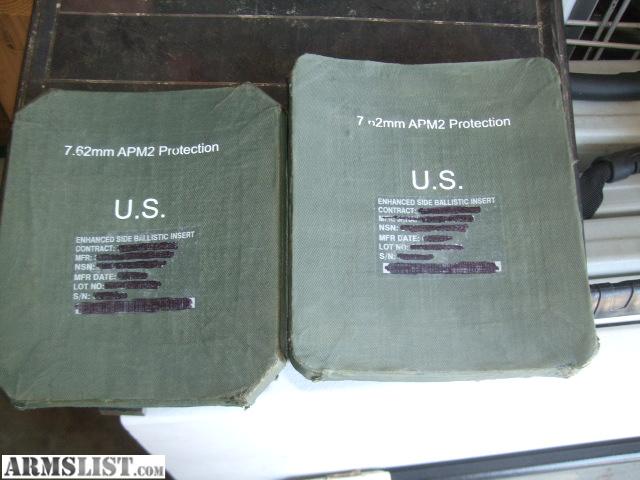ARMSLIST - For Sale: SAPI SIDE PLATES BULLET PROOF MILITARY BODY ARMOR