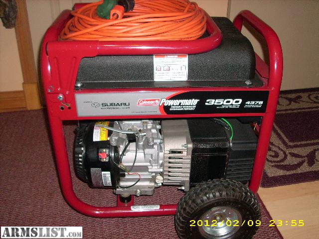 ARMSLIST - For Sale: COLEMAN POWERMATE GENERATOR 3500 WATT