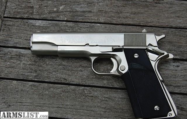 ARMSLIST - For Sale: Colt Model 1911 Nickel plated ,Series 70.
