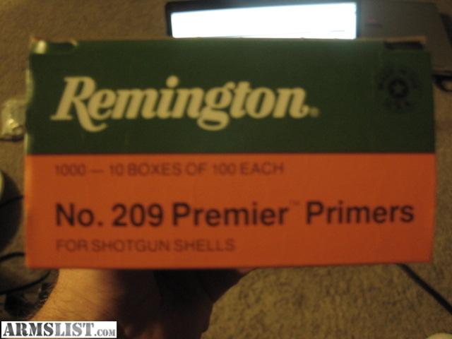 ARMSLIST - For Sale: Remington No 209 Premier primers for shot gun ...