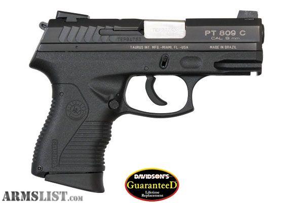 ARMSLIST - For Sale: Taurus PT 809 Compact 9mm Pistol